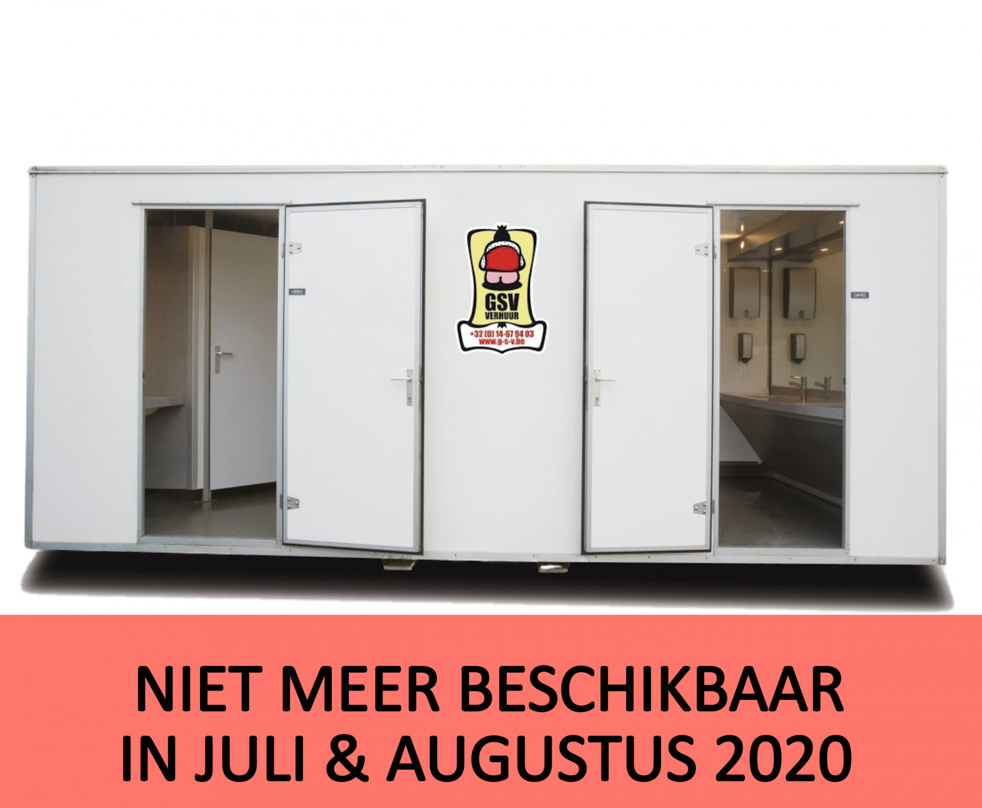 Toiletcontainer 2 ingangen VIP › GSV Verhuur